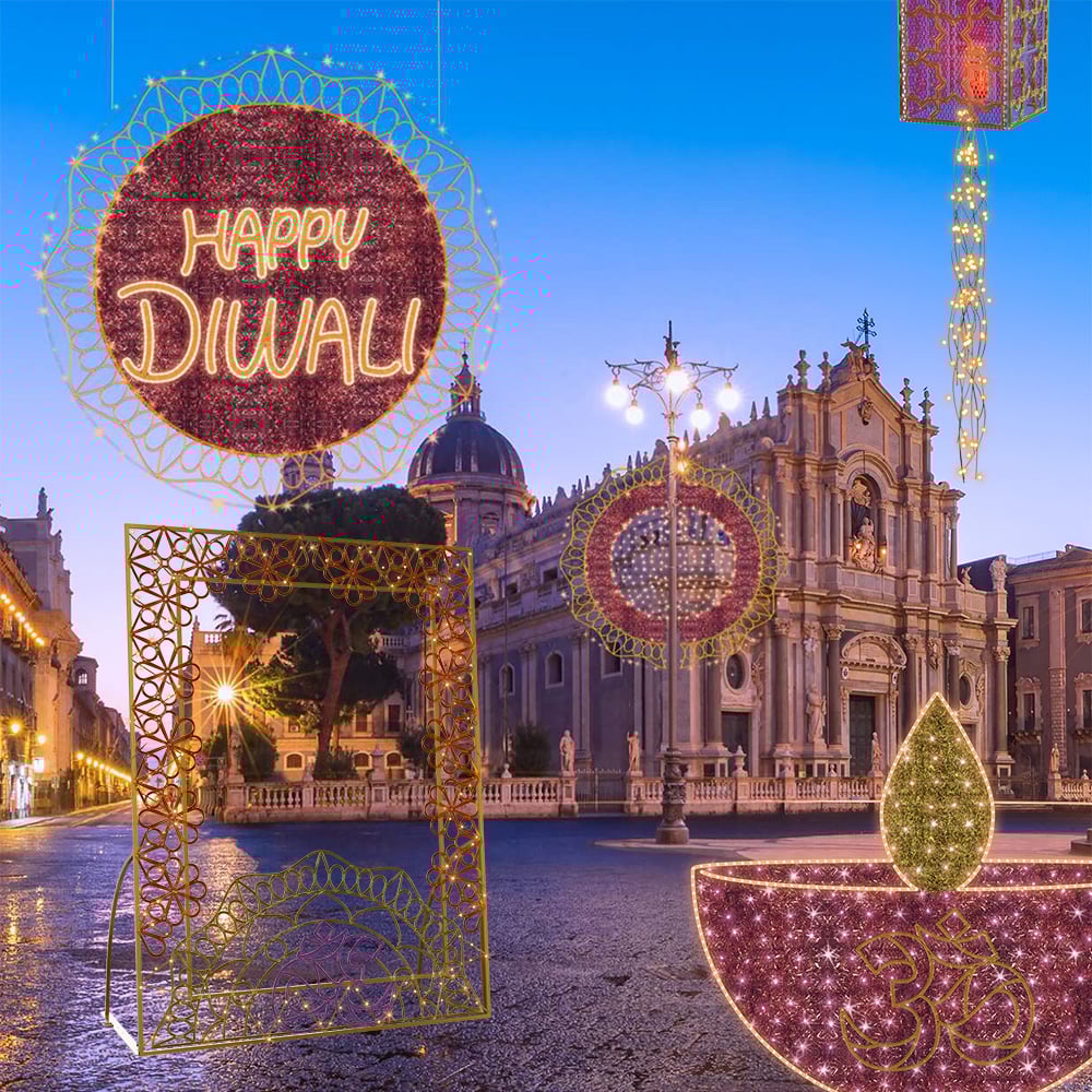 Des décors lumineux pour célébrer Diwali en lumière avec Leblanc ...