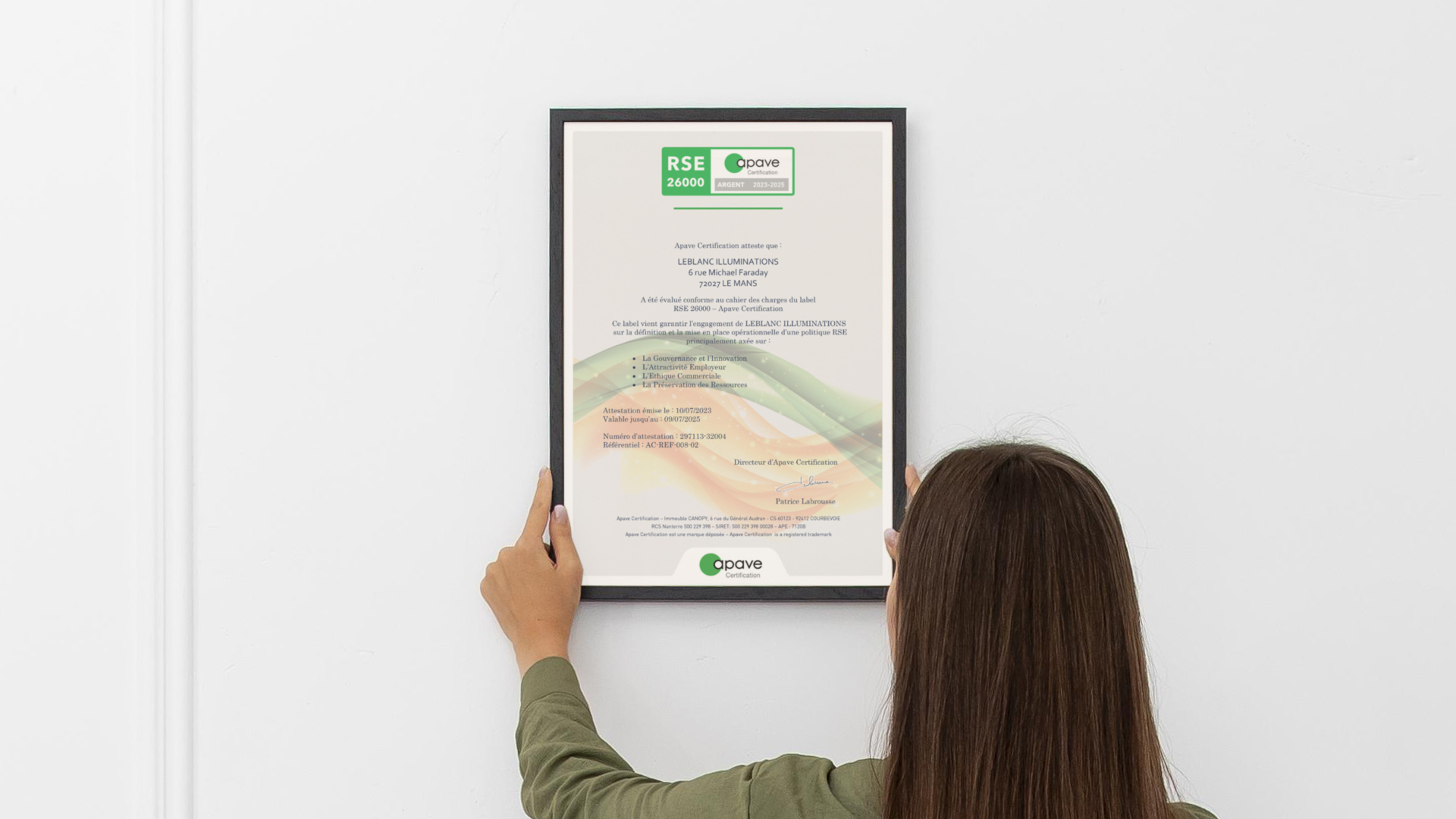 Our Apave CSR 26000 certification renewed for 2 years